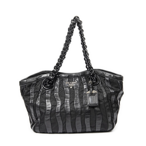 Prada | Bags | Prada Waves Chain Tote | Poshmark
